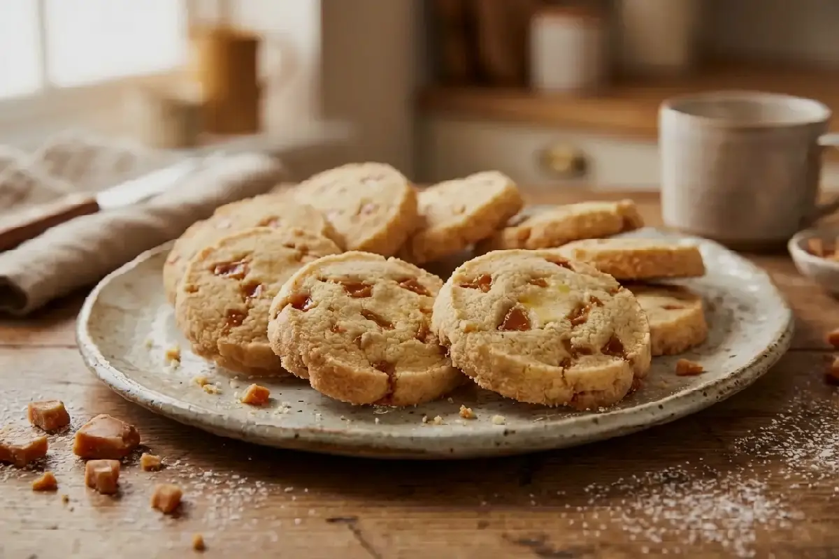 Toffee Shortbread Cookies for Warm Buttery Days